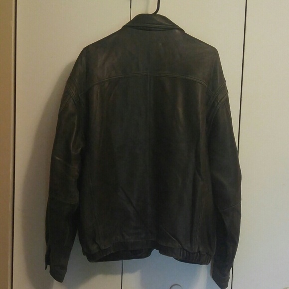 Forest Club | Jackets & Coats | Lg Forest Club Black Leather Bomber ...